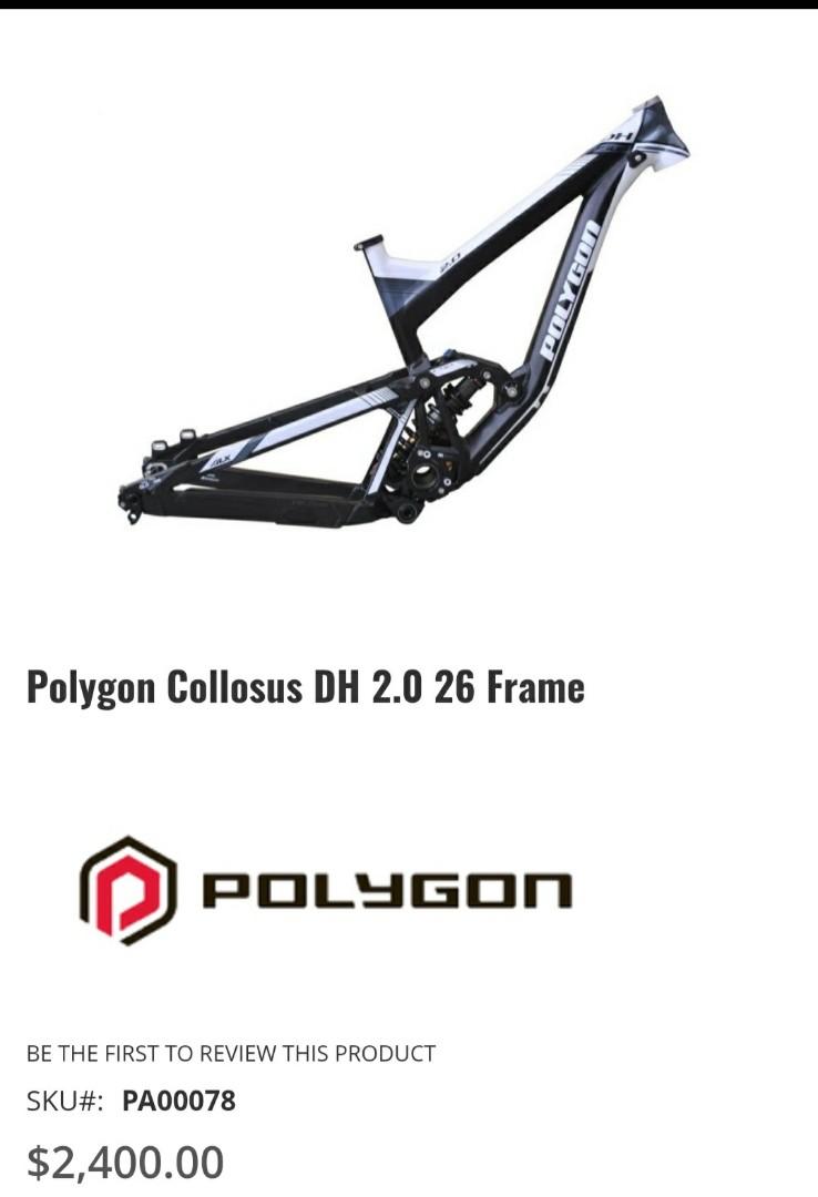 Polygon Colossus DH 2.0 World cup series Downhill frame, Sports ...