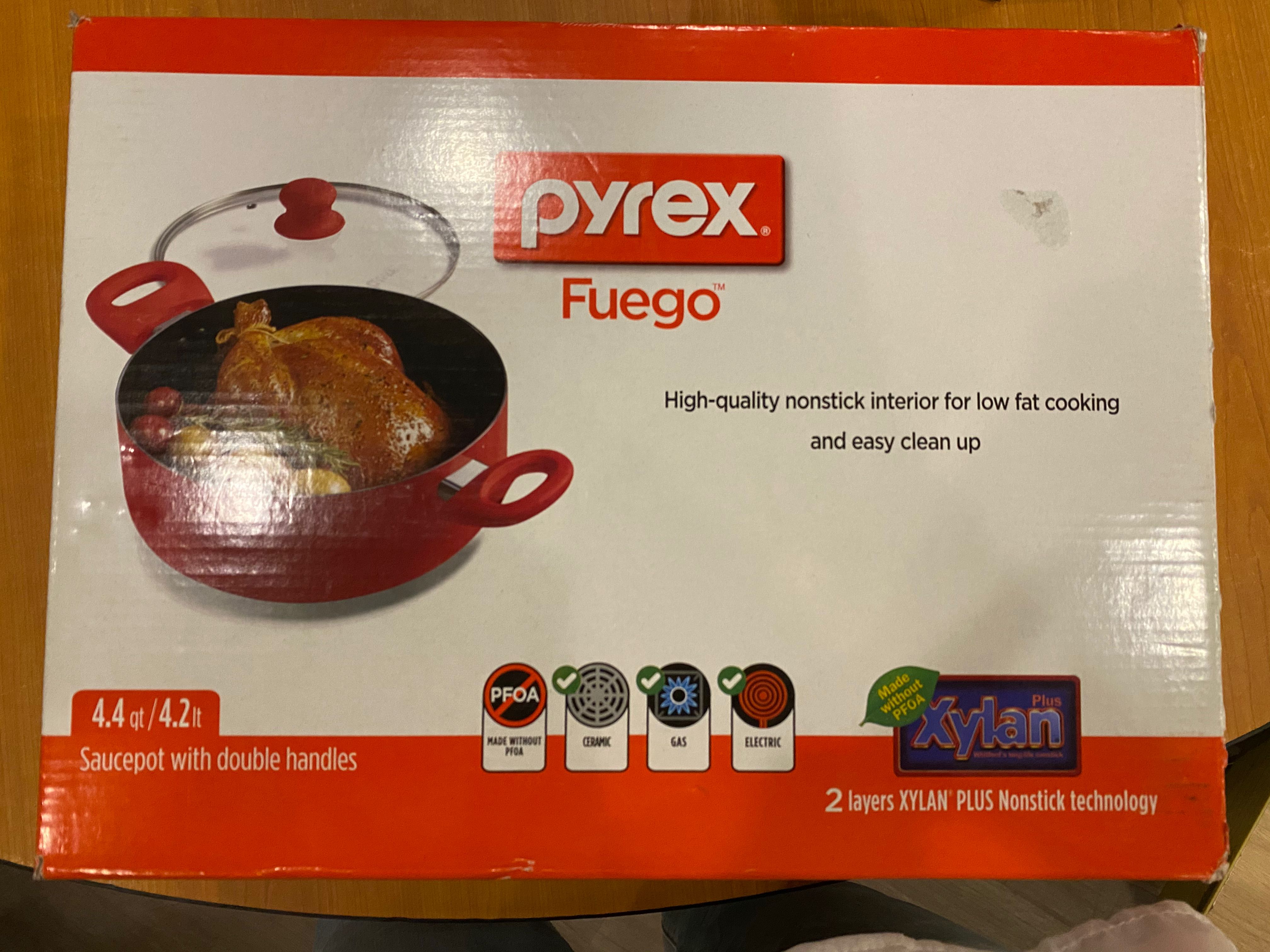 Pyrex Fuego Pot with Lid, Furniture & Home Living, Kitchenware ...