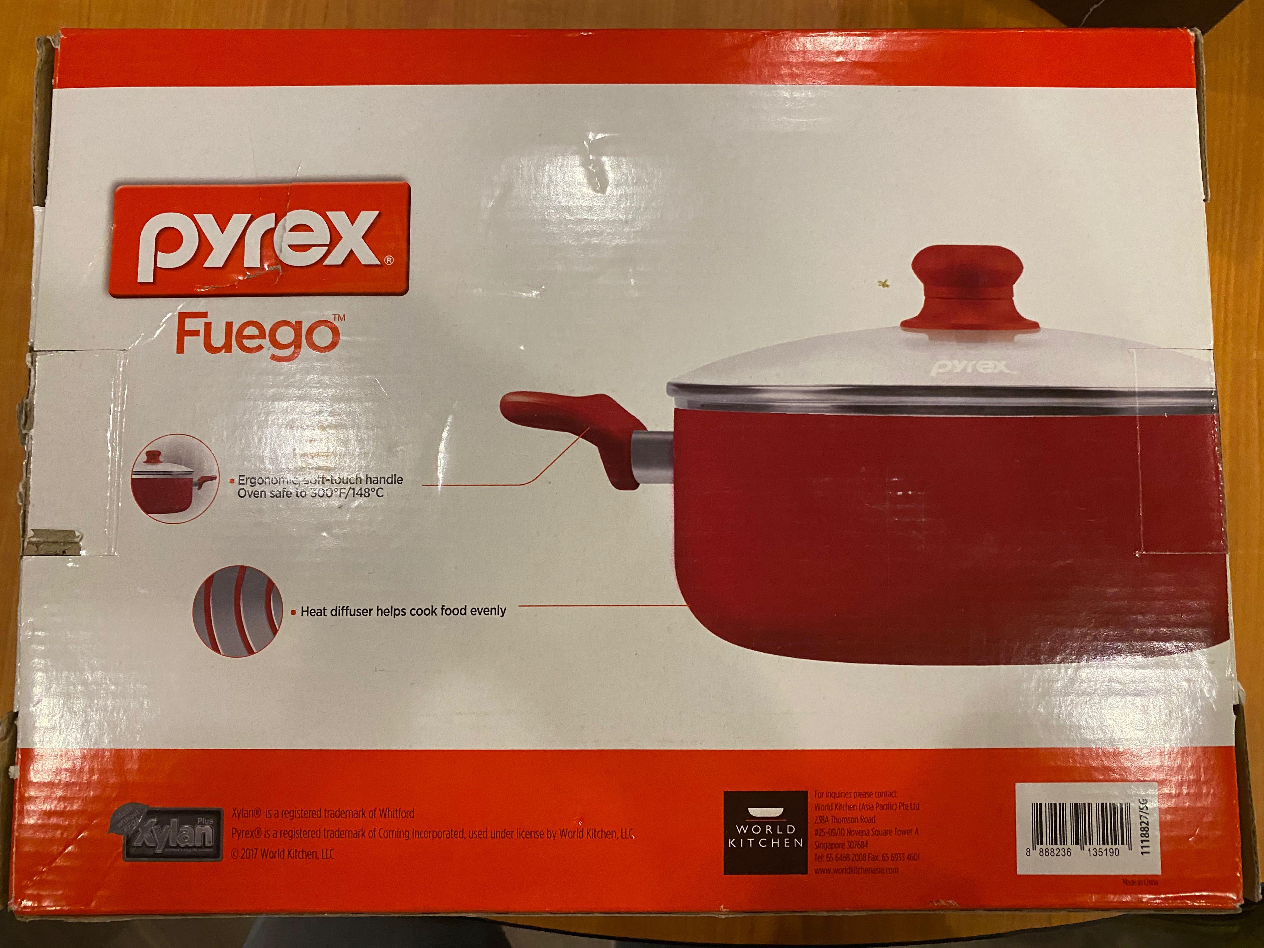 Pyrex Fuego Pot with Lid, Furniture & Home Living, Kitchenware ...