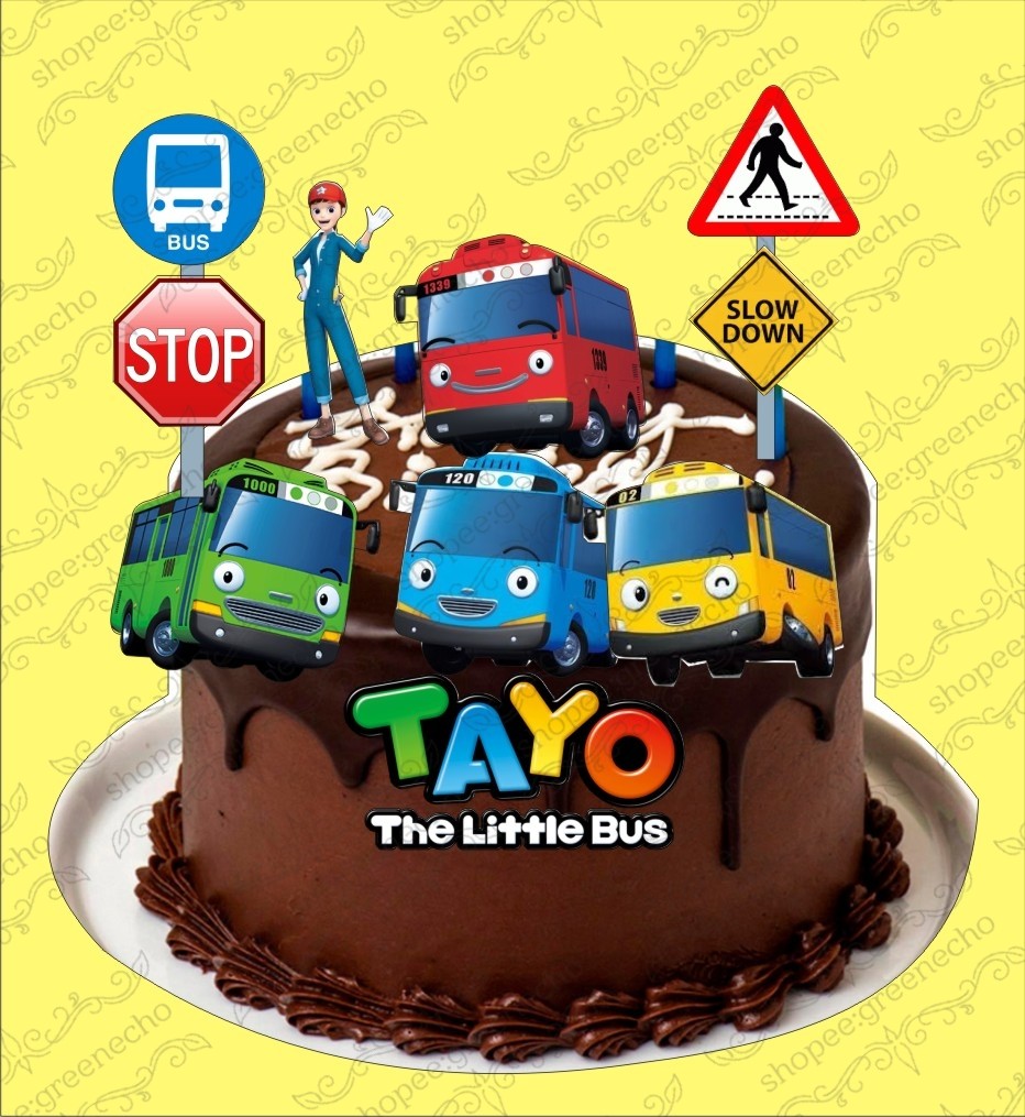 Tayo the little bus cake topper, Hobbies & Toys, Stationery & Craft ...
