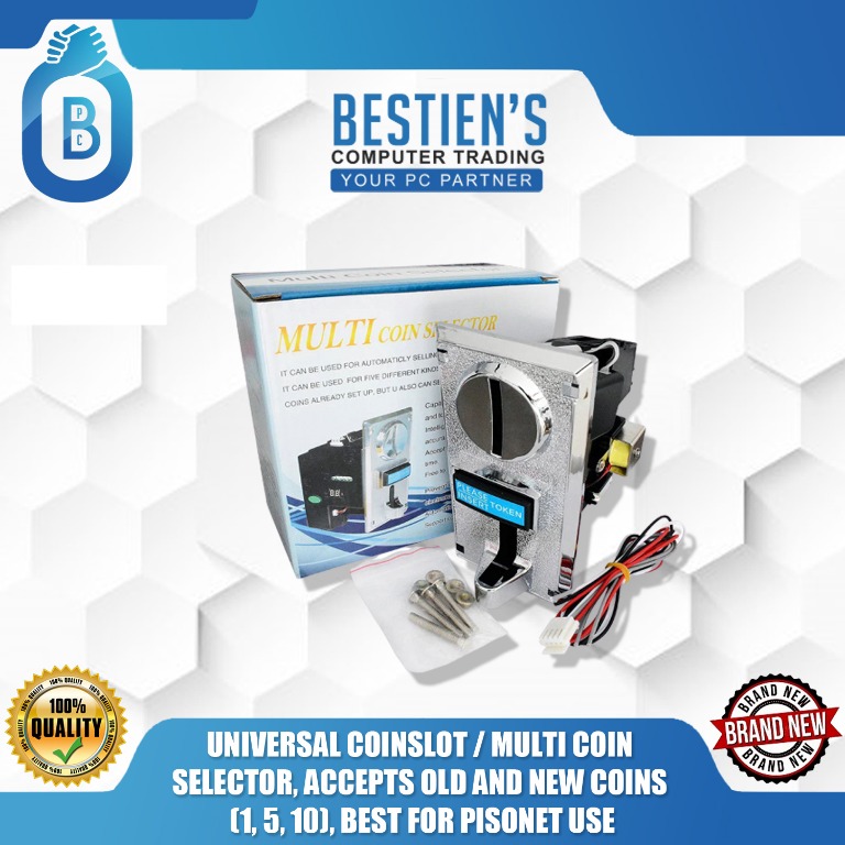 UNIVERSAL COINSLOT / MULTI COIN SELECTOR, ACCEPTS OLD AND NEW COINS (1 ...