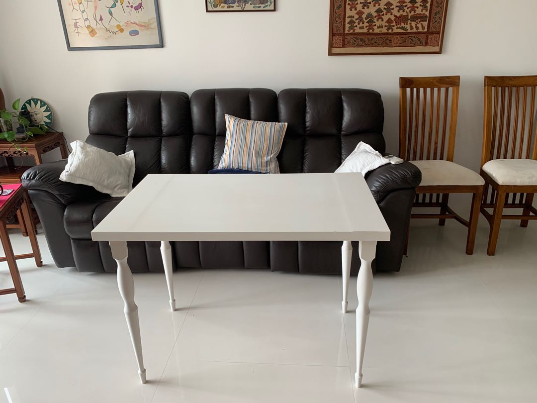 White classic table, Furniture & Home Living, Furniture, Tables & Sets ...