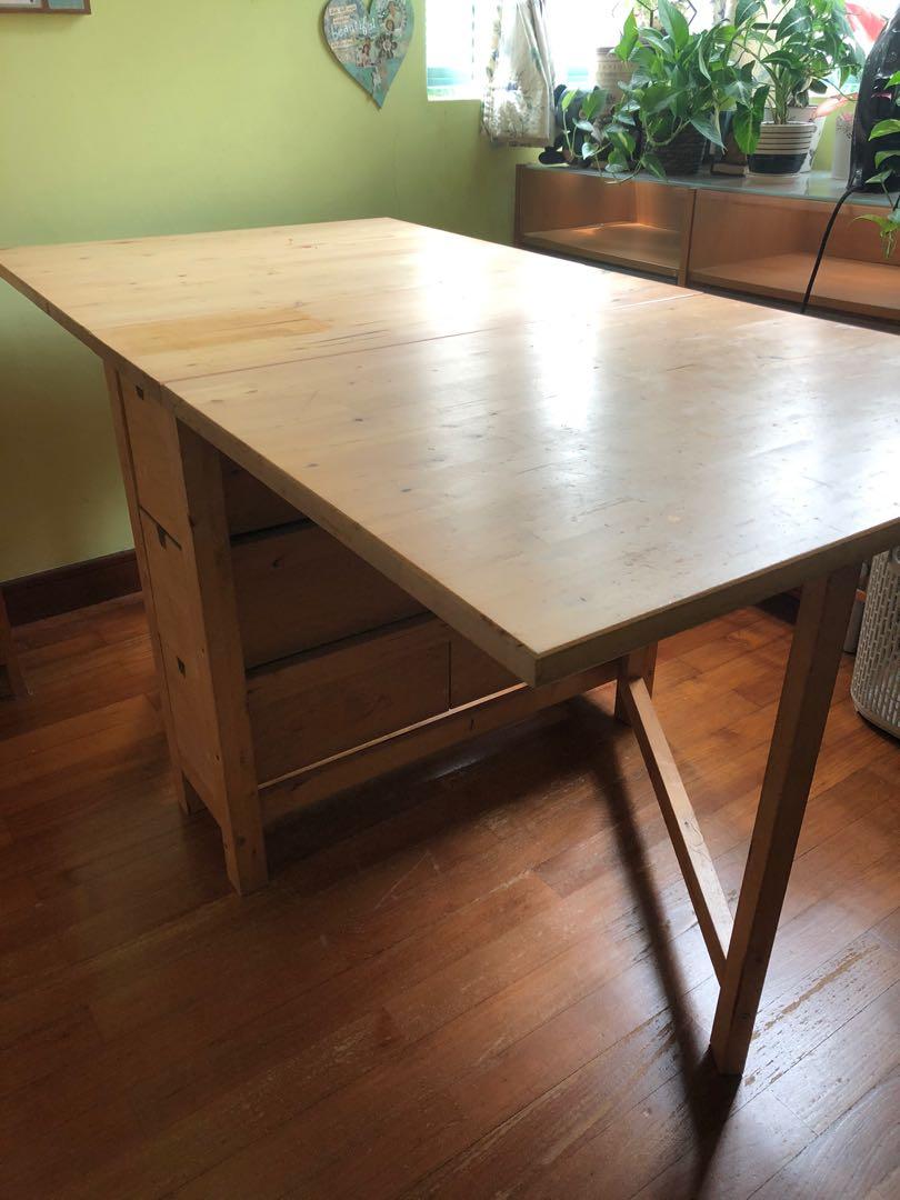 Wooden Table (expandable), Furniture & Home Living, Furniture, Tables ...