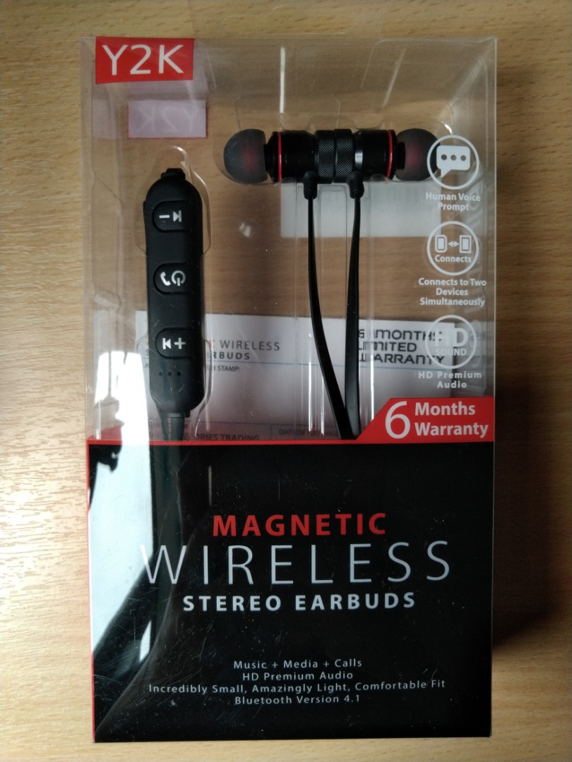 Y2K Magnetic Wireless Stereo Earbuds, Audio, Earphones on Carousell