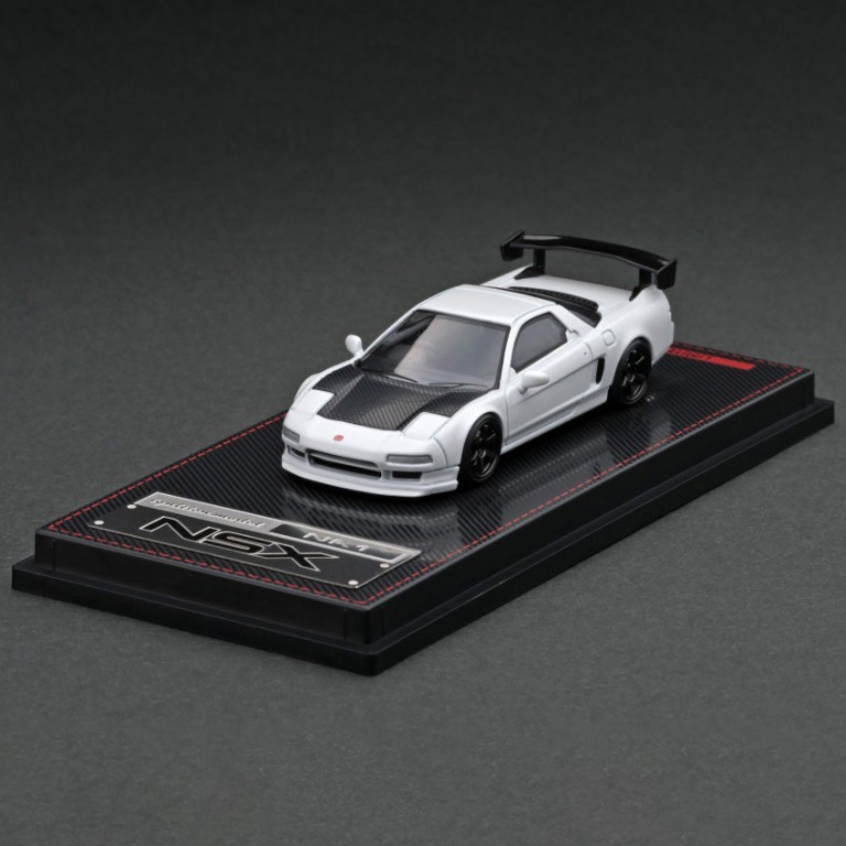ignition model Honda NSX White 白色碳頭 GT尾翼 TE37車軨 IG1939 1/64 ig64 ig, 興趣 ...