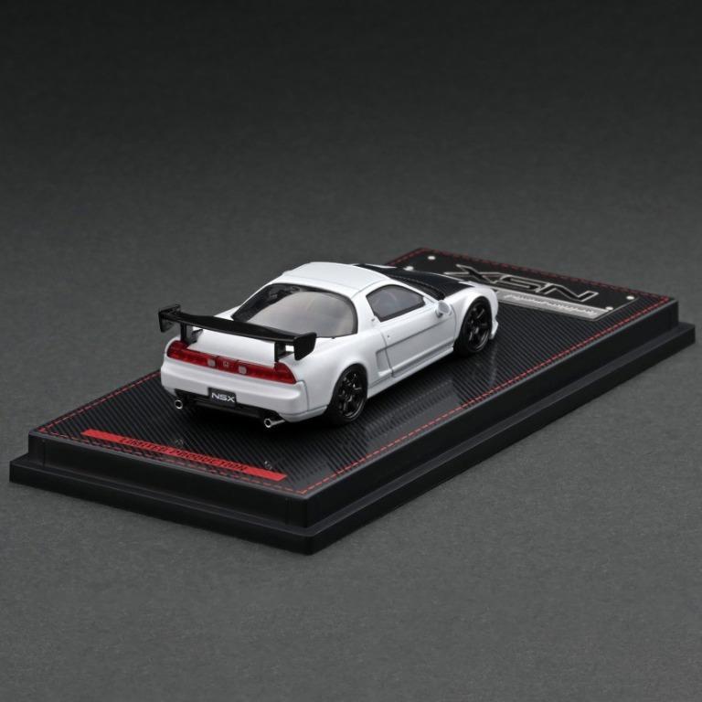 ignition model Honda NSX White 白色碳頭 GT尾翼 TE37車軨 IG1939 1/64 ig64 ig, 興趣 ...