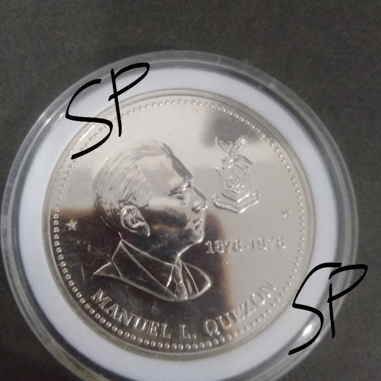 1978 50 piso Manuel Quezon commemorative silver coin, Hobbies & Toys ...