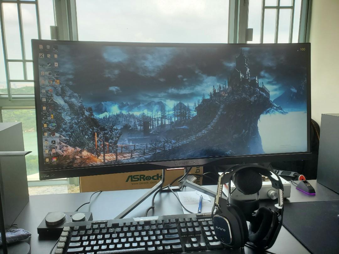Acer Predator X34 100hz ips 3440x1440 ultrawide, 電腦＆科技, 電腦周邊及配件, 電子屏幕 ...