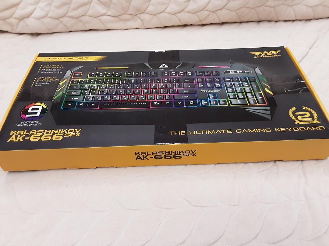 Armaggeddon Gaming Keyboard Kalashnikov SFX AK-666, Computers & Tech ...