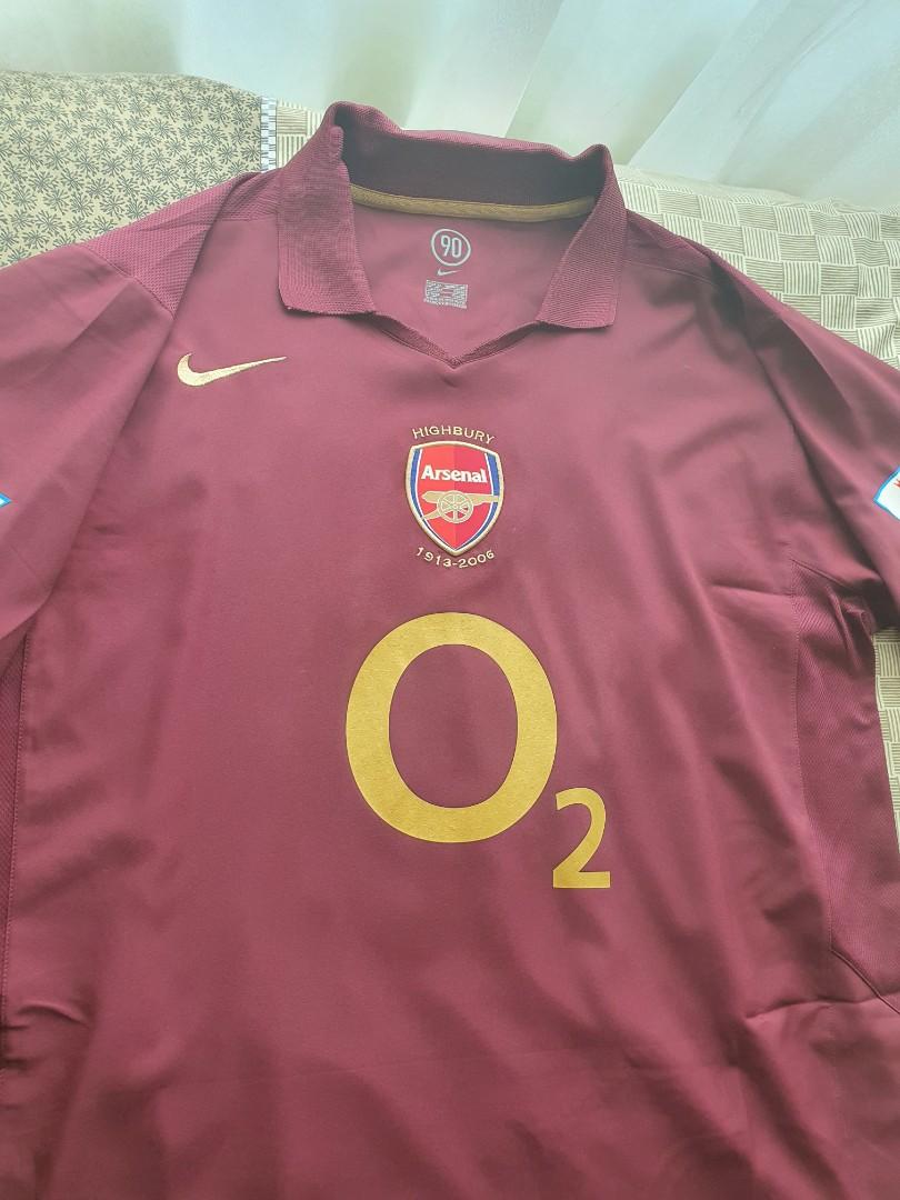 Authentic Arsenal 05/06 Nike Jersey with EPL Patch & EPL Font & Number ...