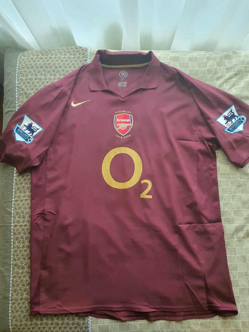 Authentic Arsenal 05/06 Nike Jersey with EPL Patch & EPL Font & Number ...