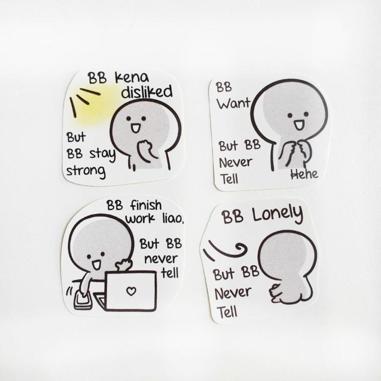 Bb Never Tell Telegram Stickers, Hobbies & Toys, Stationery & Craft ...