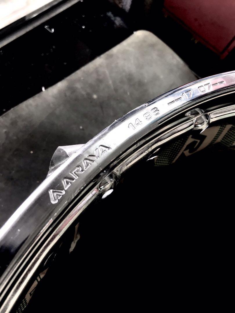 Brand New Araya 1.6 x 18 inch front and rear rims with Brand New Chrome ...