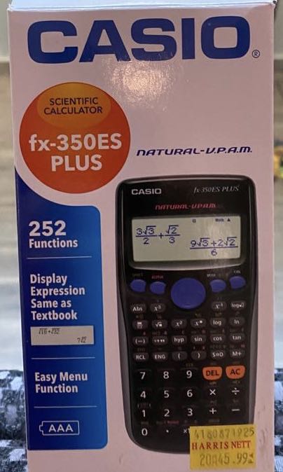 Casio Fx-350 ES PLUS Scientific Calculator, Books & Stationery ...