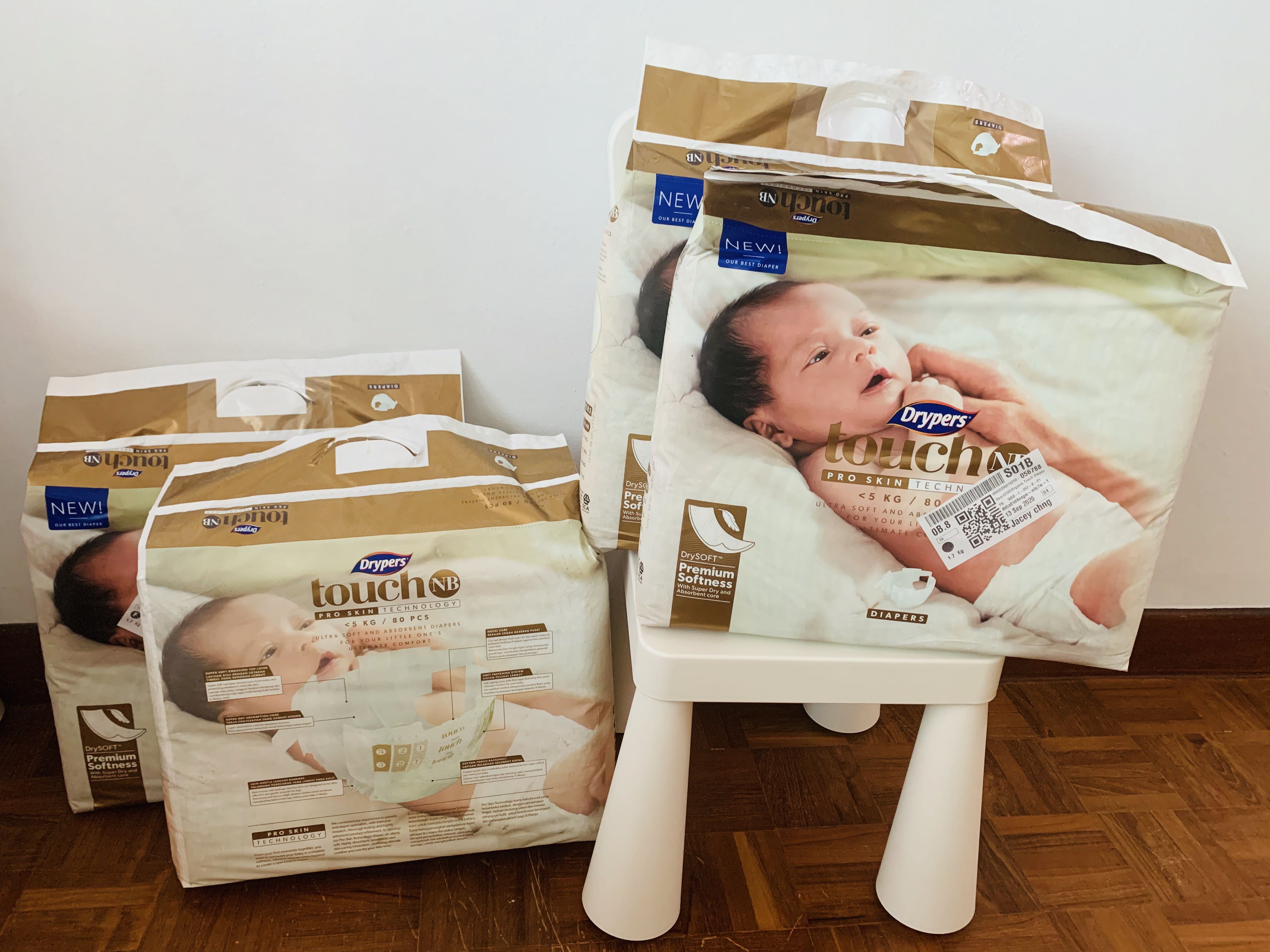 (Include freebies) Drypers Touch Diapers Newborn, Babies & Kids ...