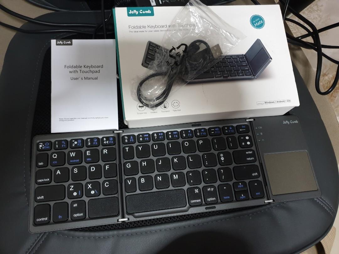 Folding Bluetooth Keyboard , Jelly comb Rechargeable Portable BT ...