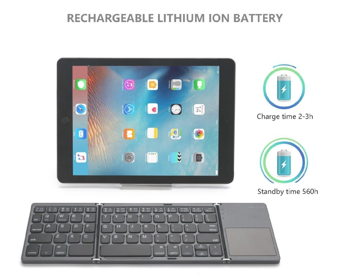 Folding Bluetooth Keyboard , Jelly comb Rechargeable Portable BT ...