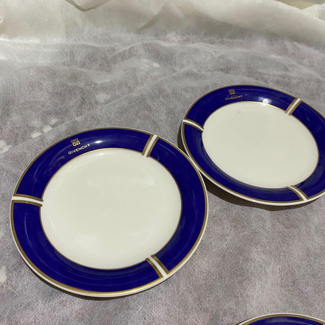 Givenchy Tri Blue Gold Cake Plate Set, Furniture & Home Living ...