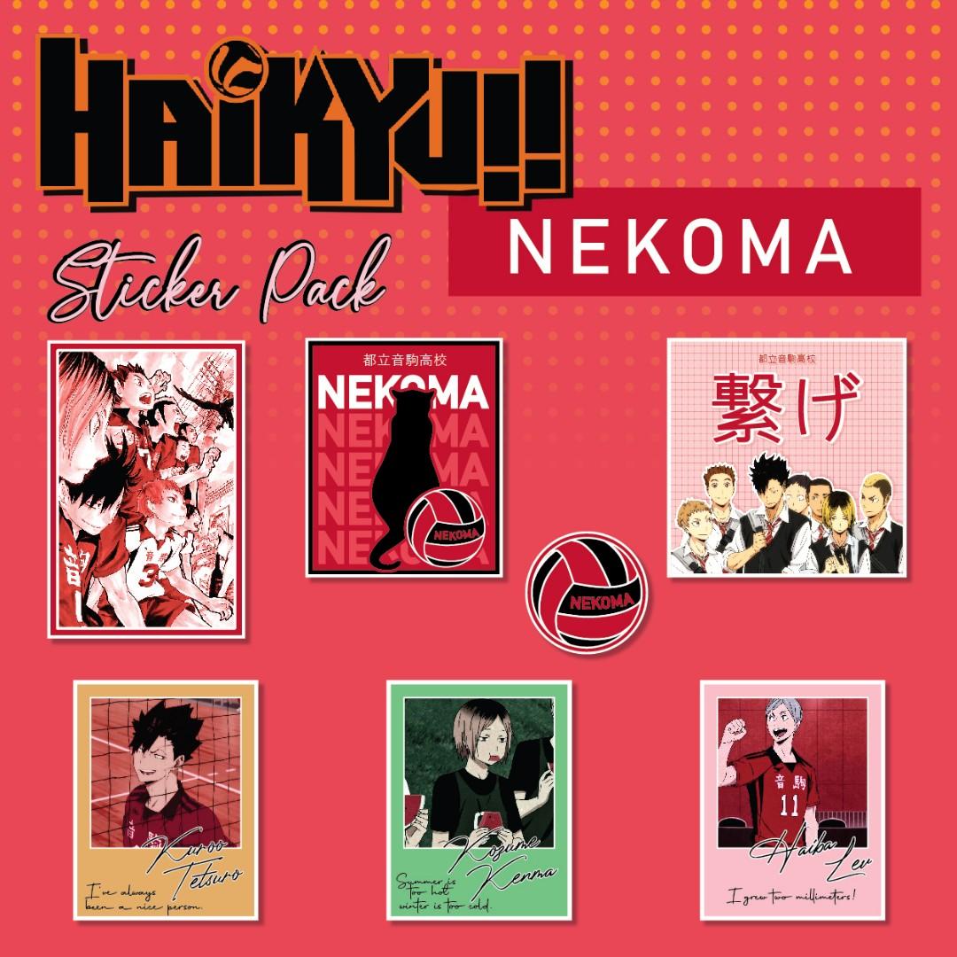 HAIKYU!! NEKOMA Sticker Pack, Hobbies & Toys, Collectibles ...