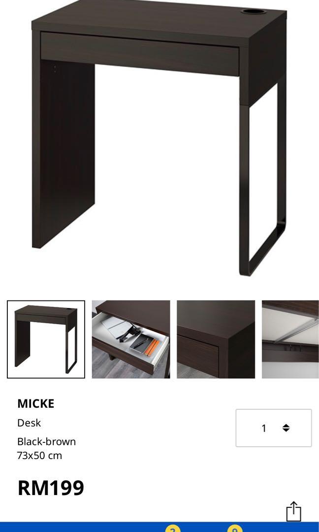Ikea MICKE table, Furniture & Home Living, Furniture, Tables & Sets on ...