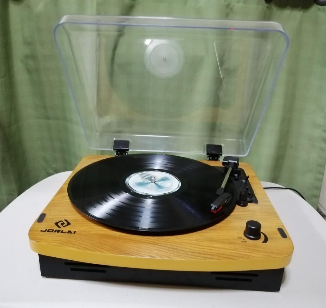 Jorlai Brand Retro Vintage Classic Style Wooden Turntable with Cover ...