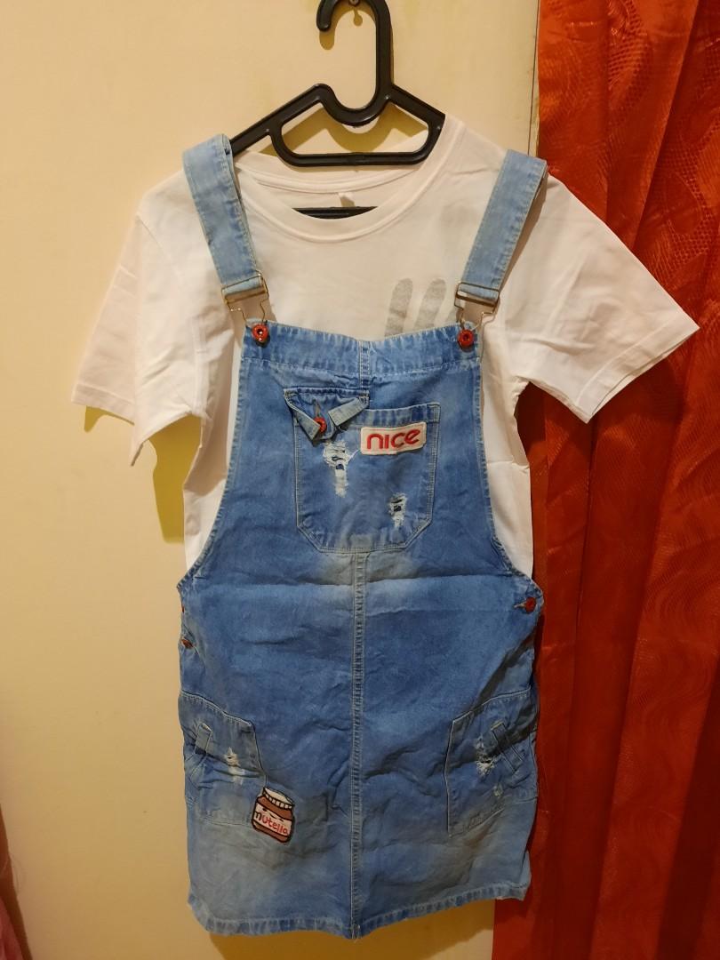 Jumpsuit rok harga sudah termasuk rompinya baru pakai 2x, Fesyen Wanita ...