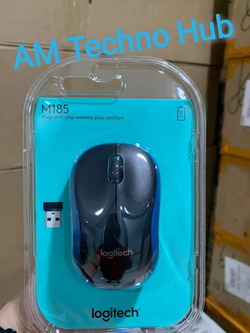 Logitech M185 Wireless Mouse Blue, Computers & Tech, Parts ...