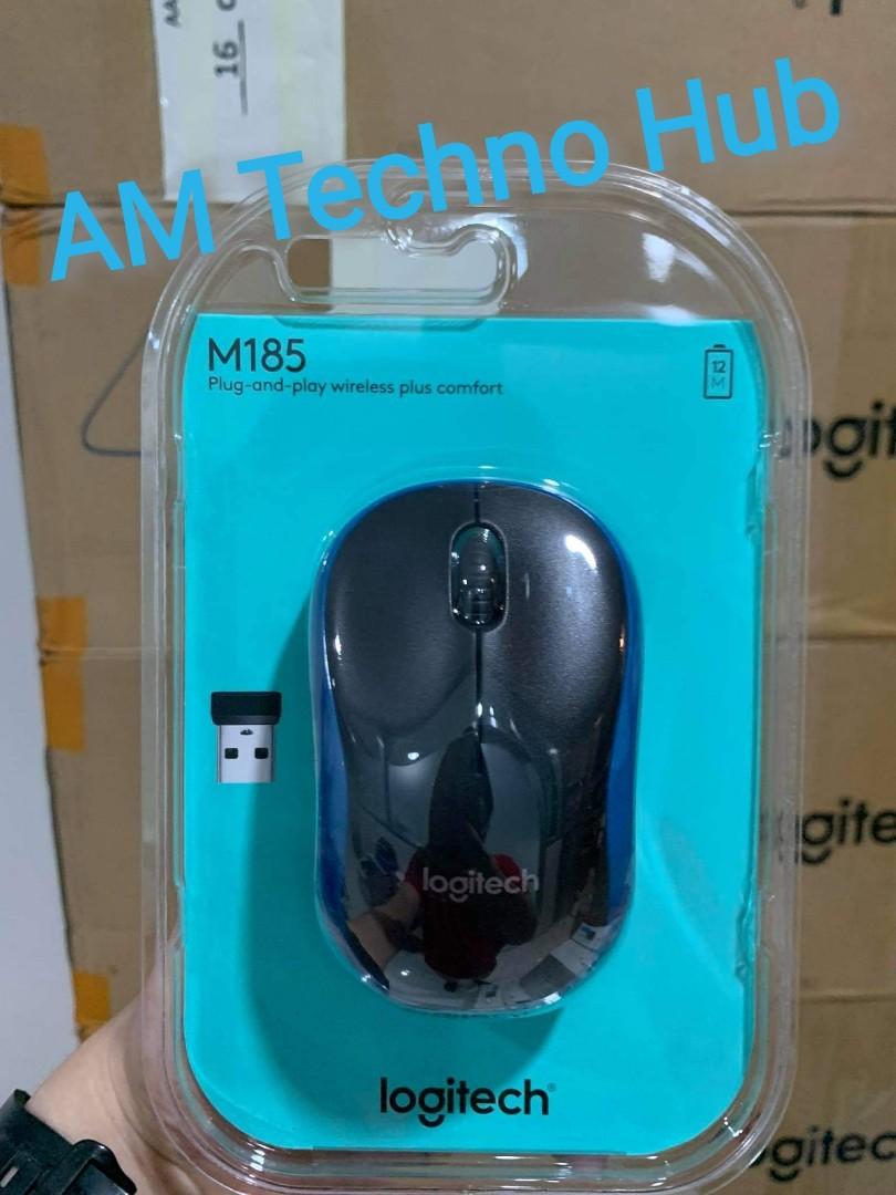 Logitech M185 Wireless Mouse Blue, Computers & Tech, Parts ...
