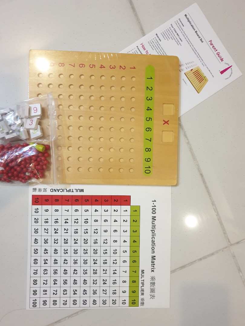 Montessori Multiplication Board set, Hobbies & Toys, Toys & Games on ...