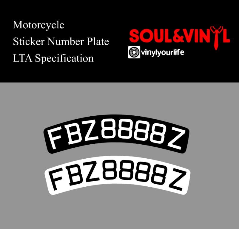 Motorcycle Front Sticker Number Plate, Motorcycles, Motorcycle ...