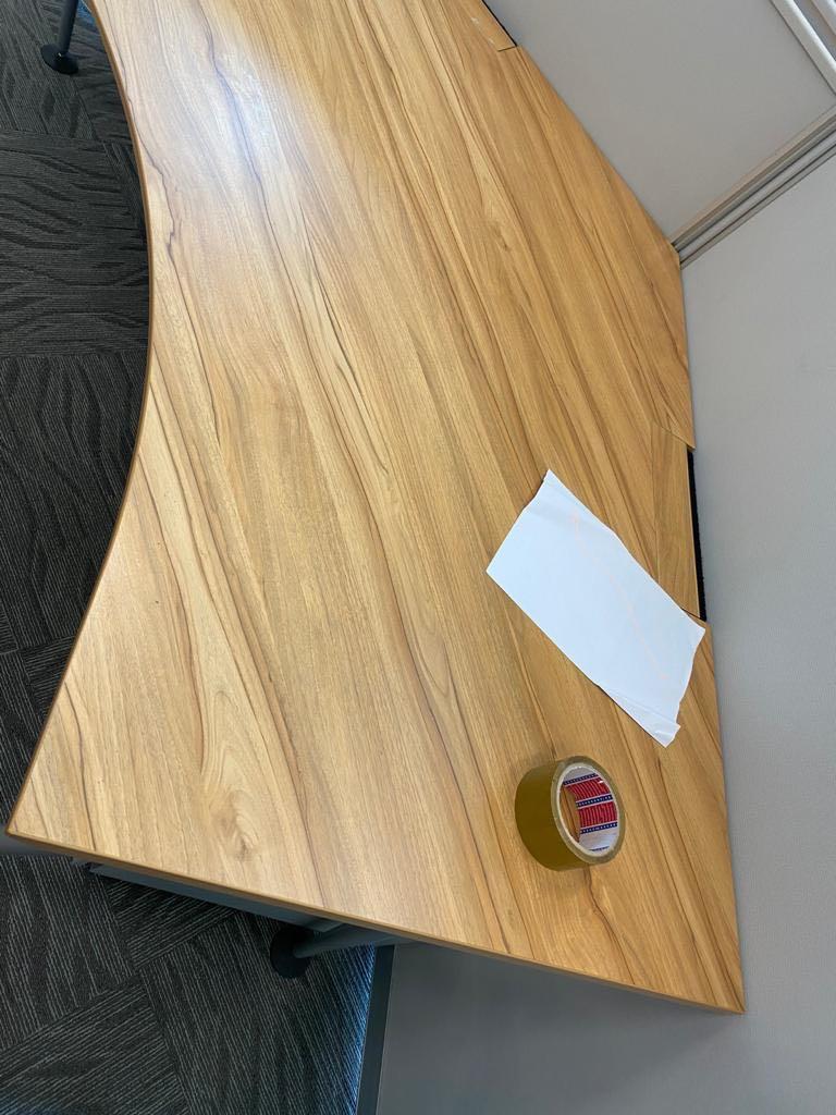 Office Table Herman Miller with divider, Furniture & Home Living ...