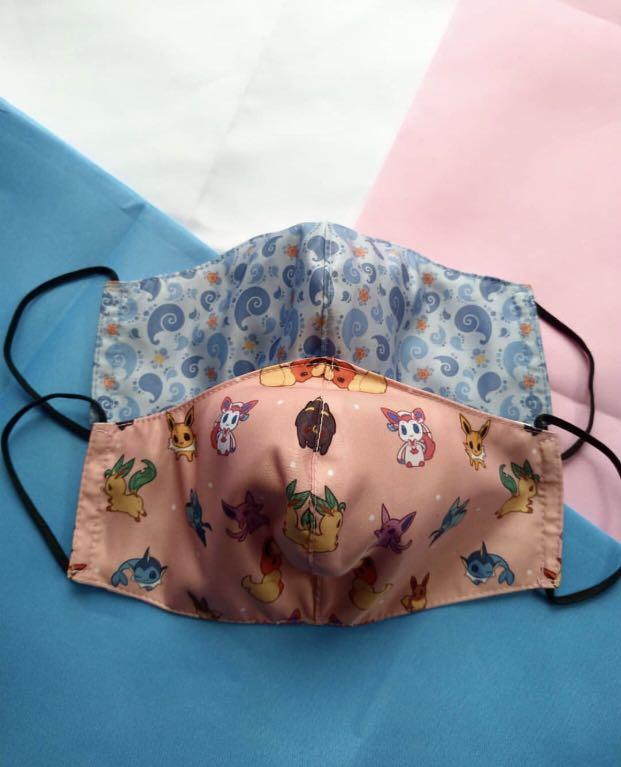Pokemon Washable and Reusable Face Masks (Pikachu, Squirtle, Bulbasaur ...