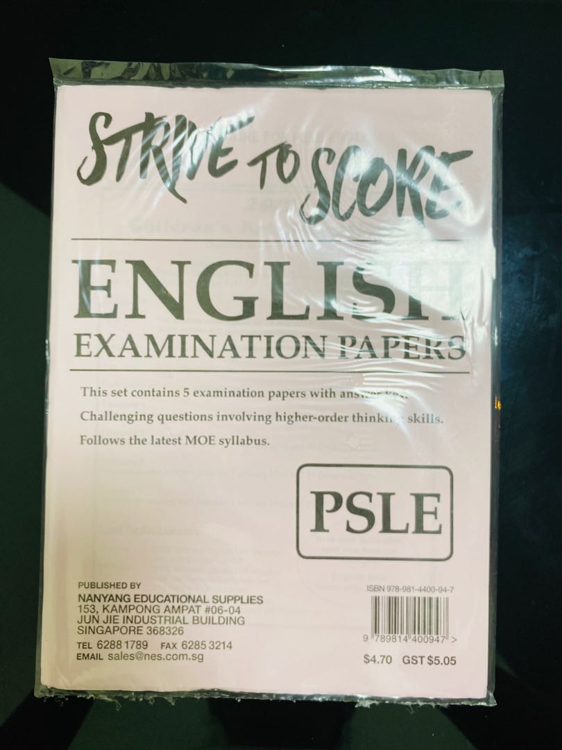 PSLE Strive to score English Exam paper, Hobbies & Toys, Books ...