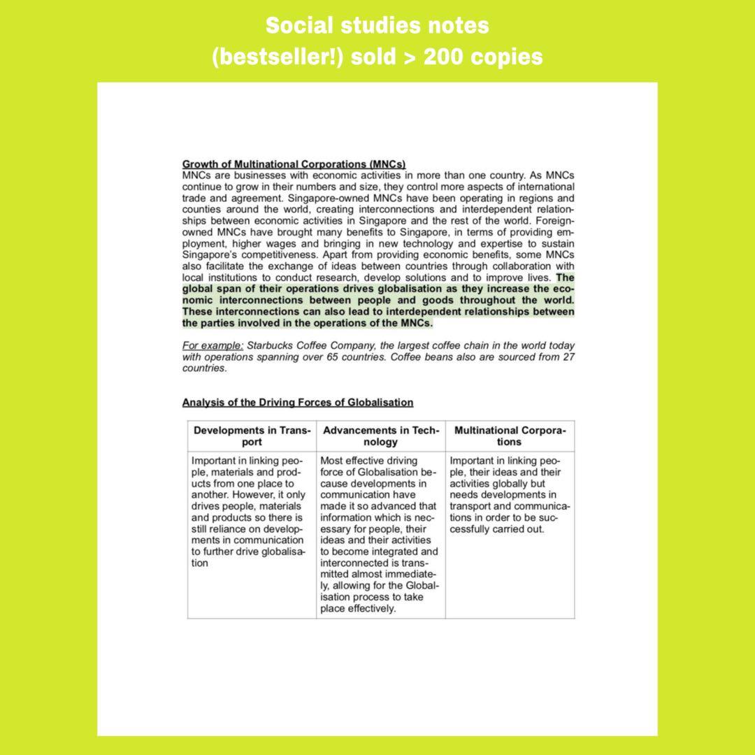 [by top scorer] SS Notes (Best Notes in SG for Secondary 3 and 4 social ...