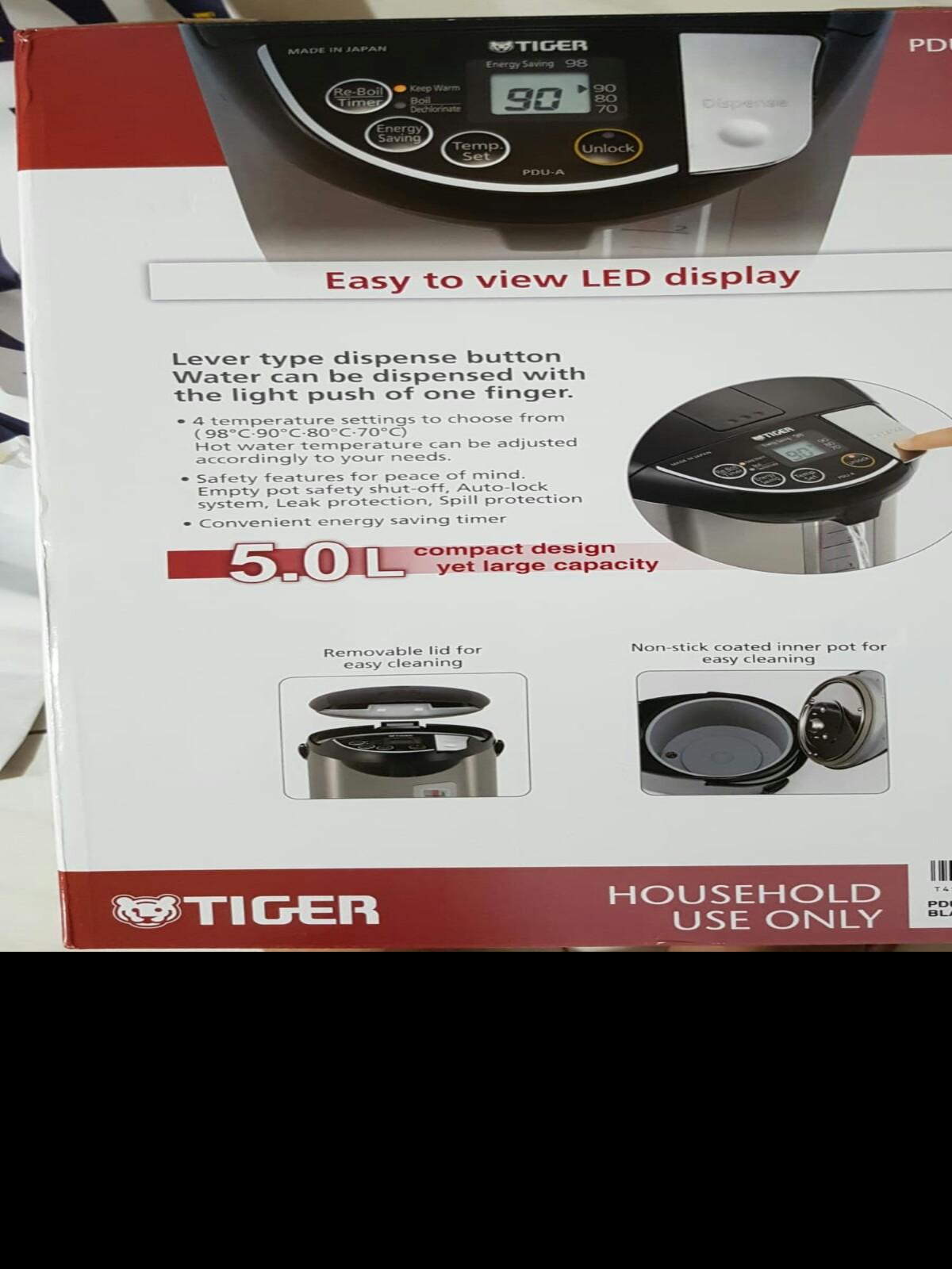 Tiger Electric Air Pot 5L PDU-A50S, TV & Home Appliances, Kitchen ...