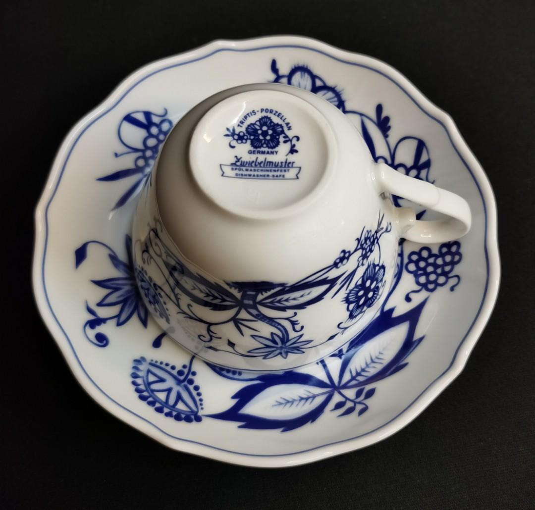 TRIPTIS PORZELLAN - Made in Germany ZWIEBELMUSTER Cup And Saucer ...