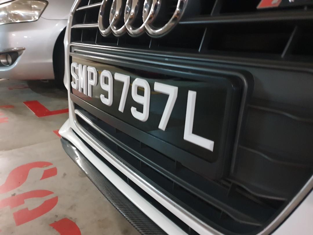 WHITE 3D Pop Up Number Plates *LTA Compliant*, Car Accessories, Car ...