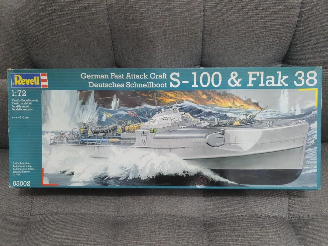 1/72 German Fast Attack Craft Deutsches Schnellboot S-100 & Flak 38 ...