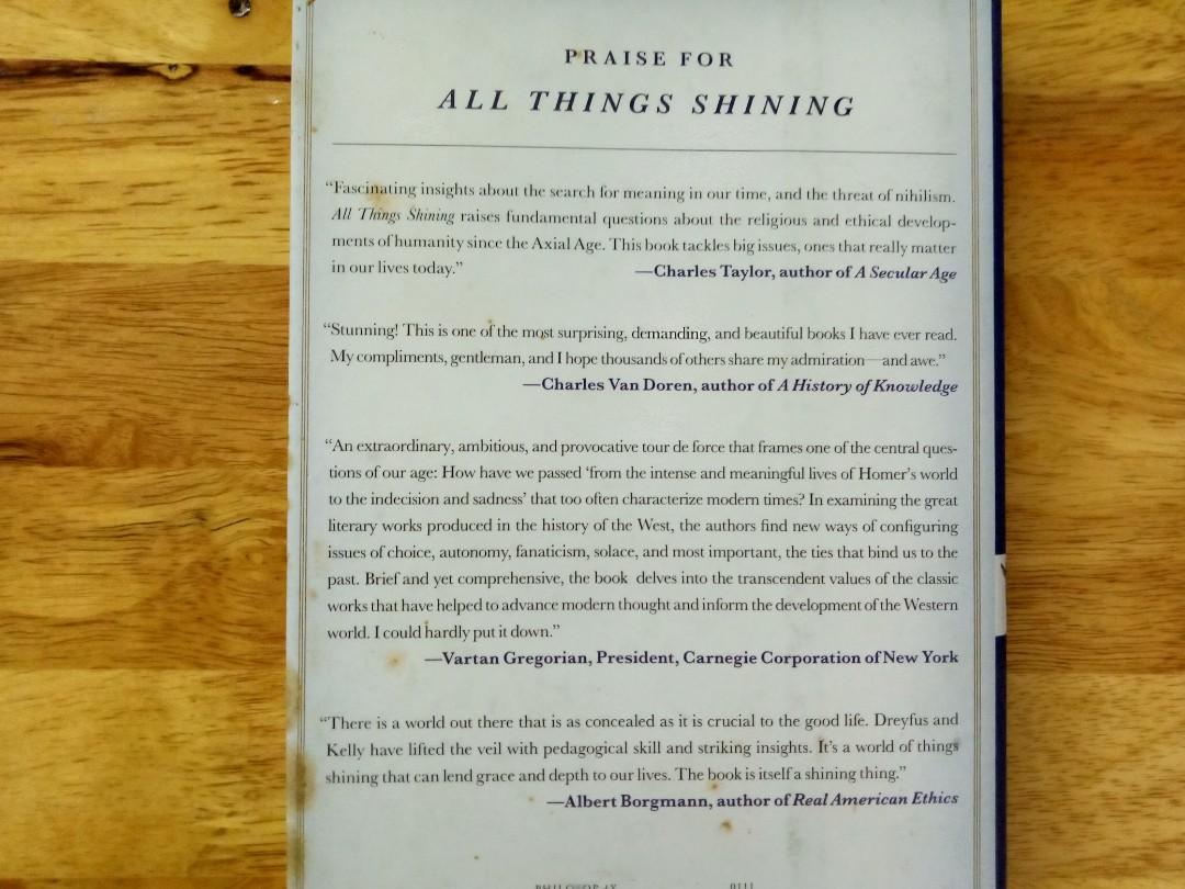 All Things Shining by Hubert Dreyfus & Sean Kelly, Hobbies & Toys ...