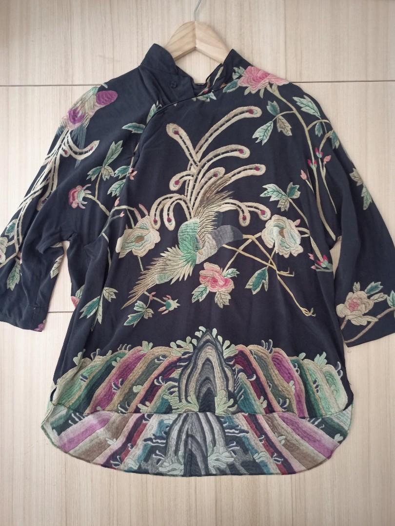 Chinese design top (black), Women's Fashion, Dresses & Sets ...