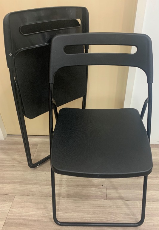 IKEA Folding Chair (Black), Furniture & Home Living, Furniture, Chairs ...