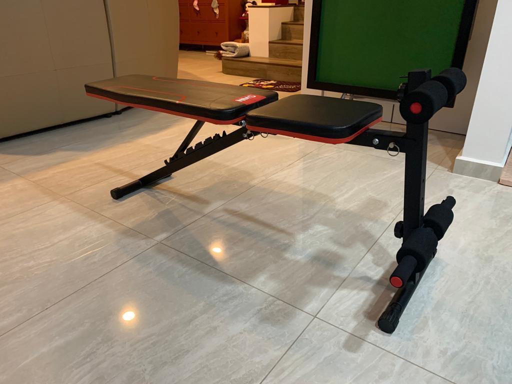 Gym Bench 9 Angles Flat, Decline, Incline Dumbbell, Sports Equipment ...
