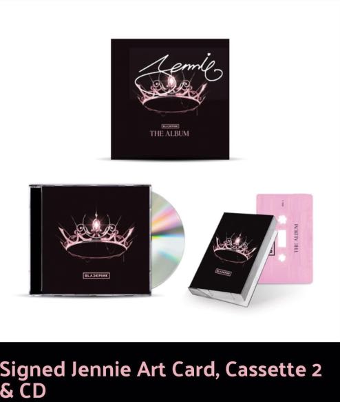 [JENNIE SIGNED] Blackpink UK Exclusive Jennie Signed Album and Cassette ...