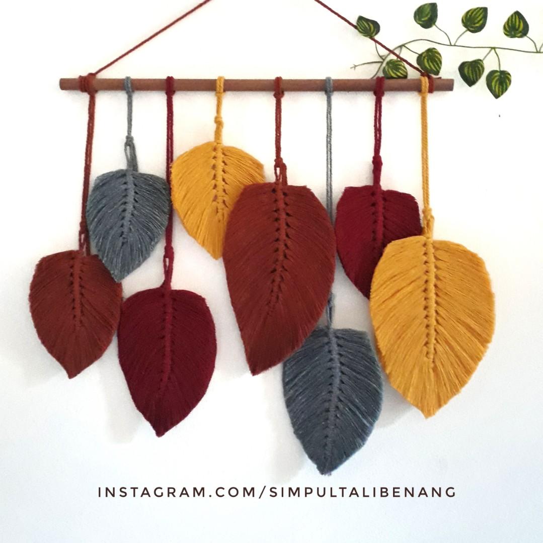 Macrame Daun warna, Perabotan Rumah di Carousell
