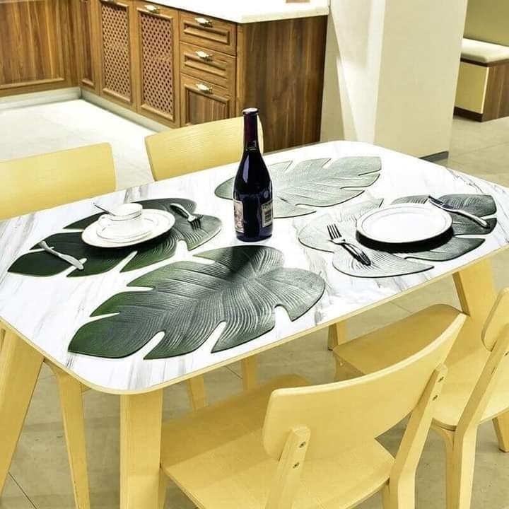 Monstera Shape Table Mat Tropical Leaf Placemat Dining-table, Furniture ...