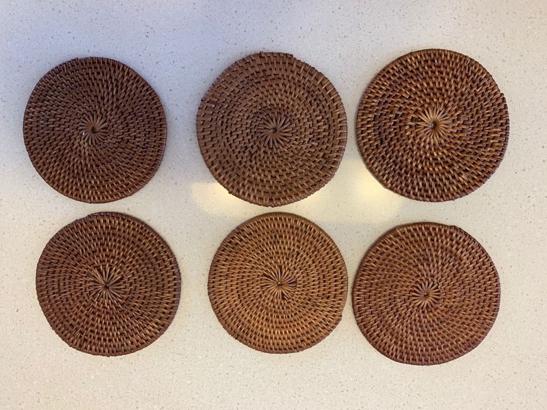 Muji Rattan Coaster, Furniture & Home Living, Home Improvement ...