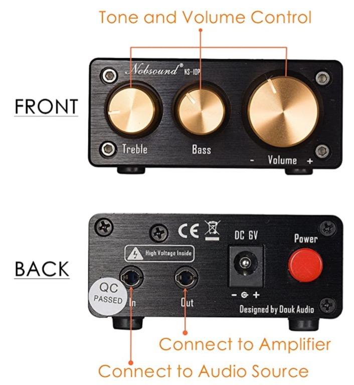 Nobsound NS-10P Mini Vacuum Tube Preamp Audio Hi-Fi Stereo Pre ...