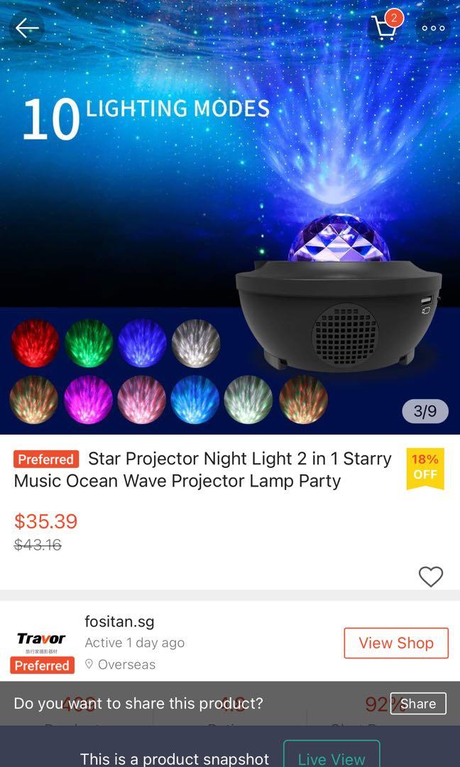 Tik Tok night light projector, Photography, Photography Accessories ...