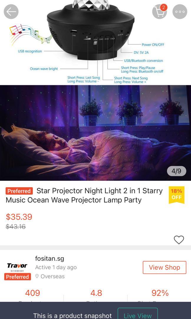 Tik Tok night light projector, Photography, Photography Accessories ...