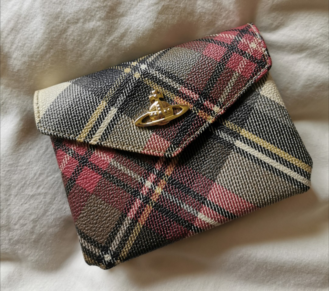 Vivienne Westwood tartan wallet, Women's Fashion, Bags & Wallets ...